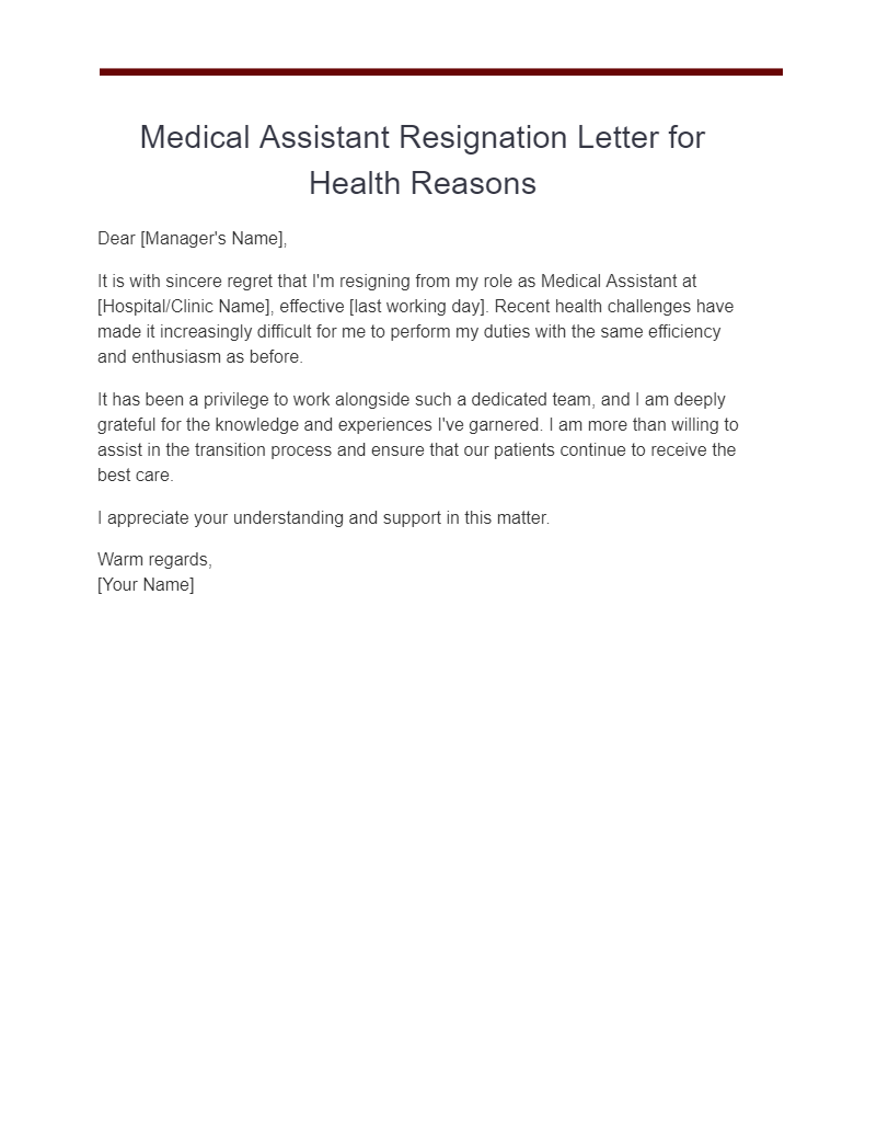 17+ Resignation Letter Due to Health Reasons Examples, How to Write ...