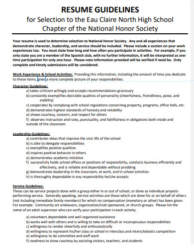18+ National Honor Society Resume Examples, Free Download, How to Write, Tips | Examples