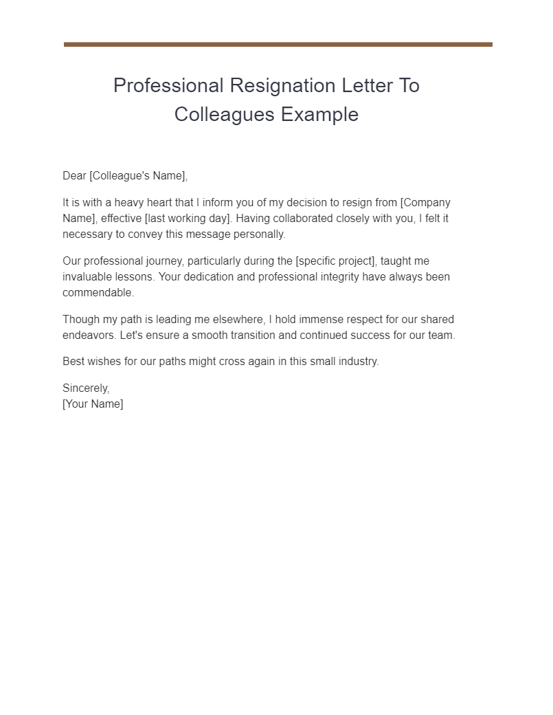 Resignation Letter To Colleagues - 13+ Examples, How to Write, PDF, Tips
