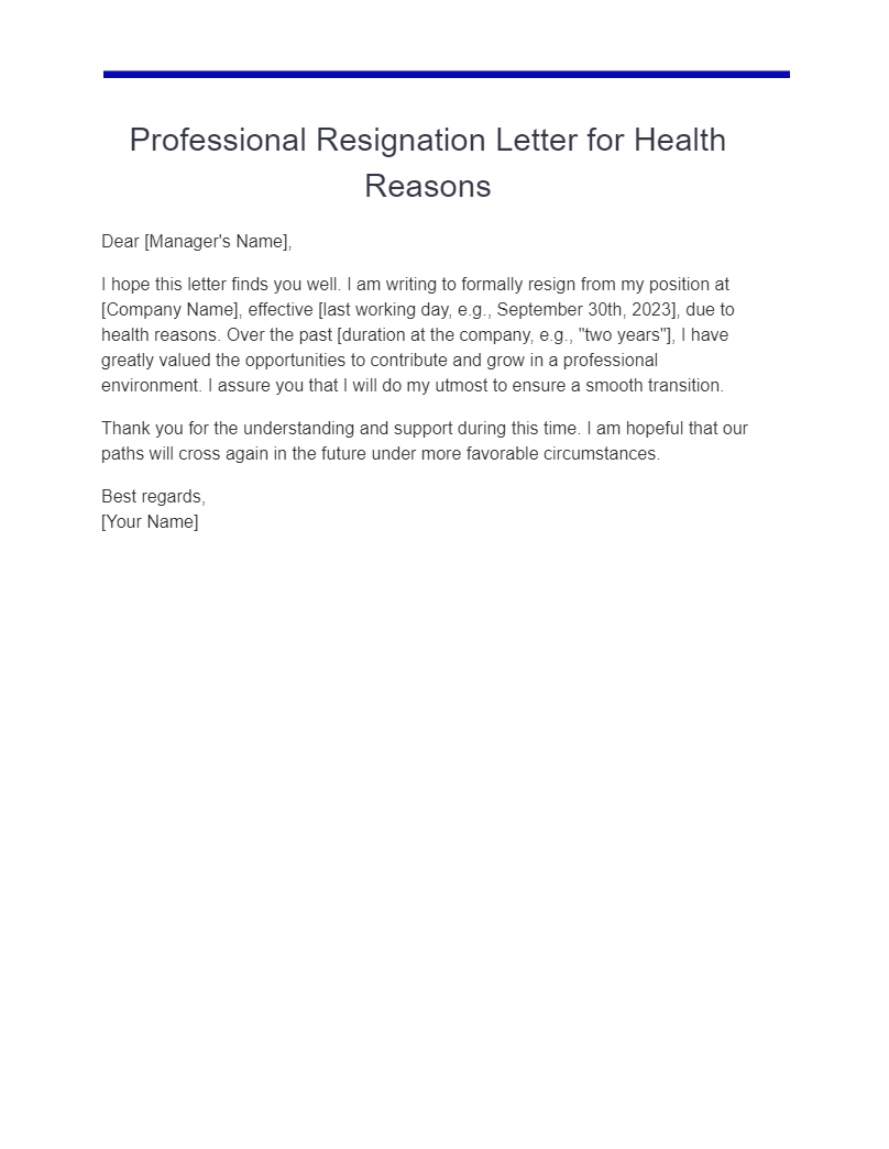 How To Write Resignation Letter For Health Reasons Infoupdate
