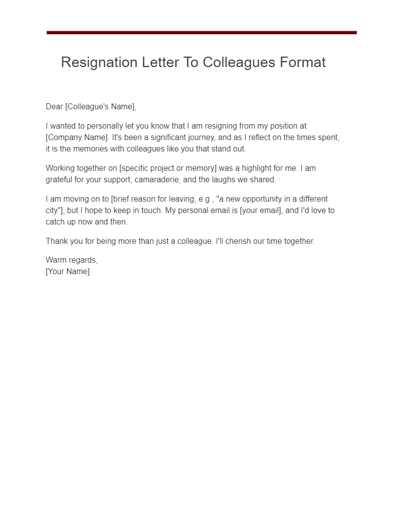 Resignation Letter To Colleagues - 13+ Examples, How to Write, PDF, Tips