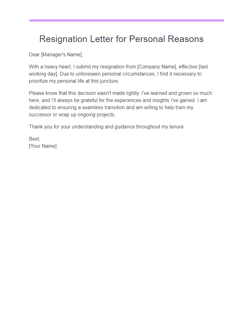 17+ Resignation Letter Due to Health Reasons Examples, How to Write ...