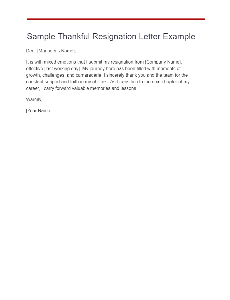 23+ Thankful Resignation Letter Examples, How to Write, Tips | Examples