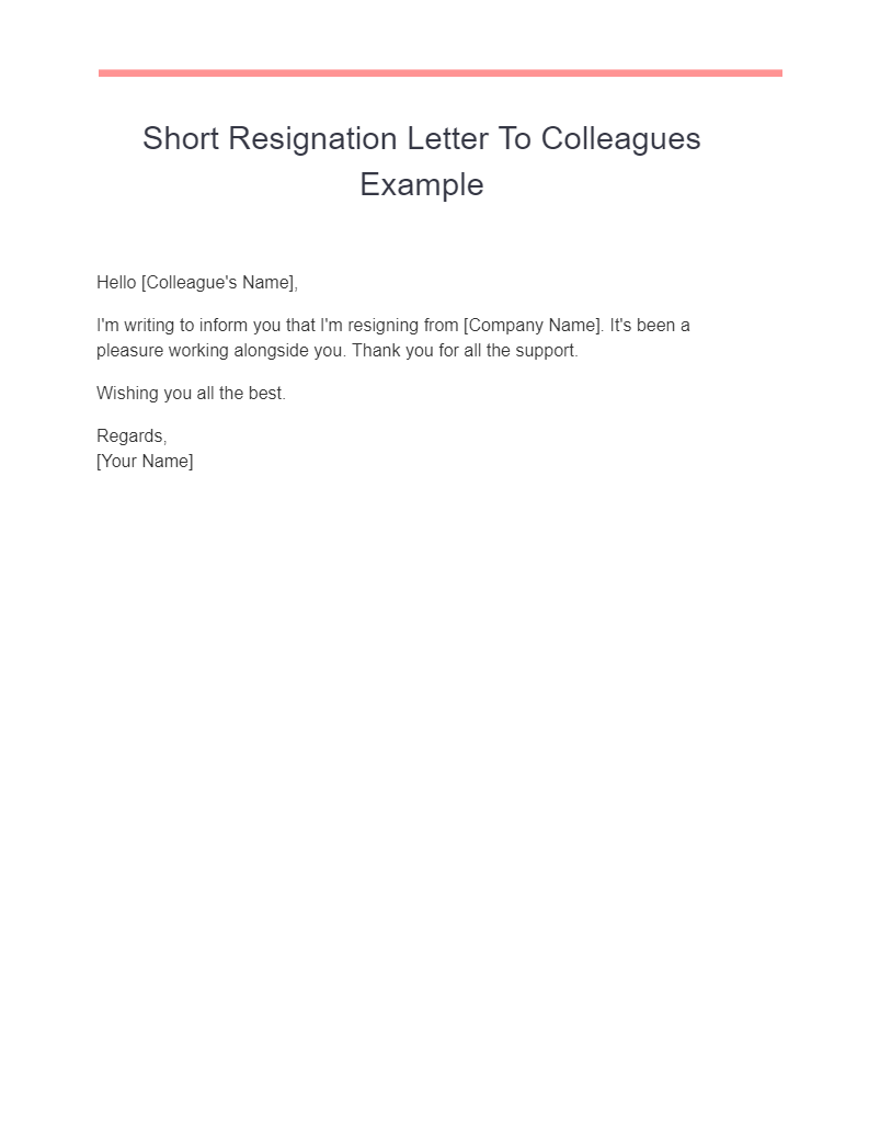 Resignation Letter To Colleagues - 13+ Examples, How to Write, PDF, Tips