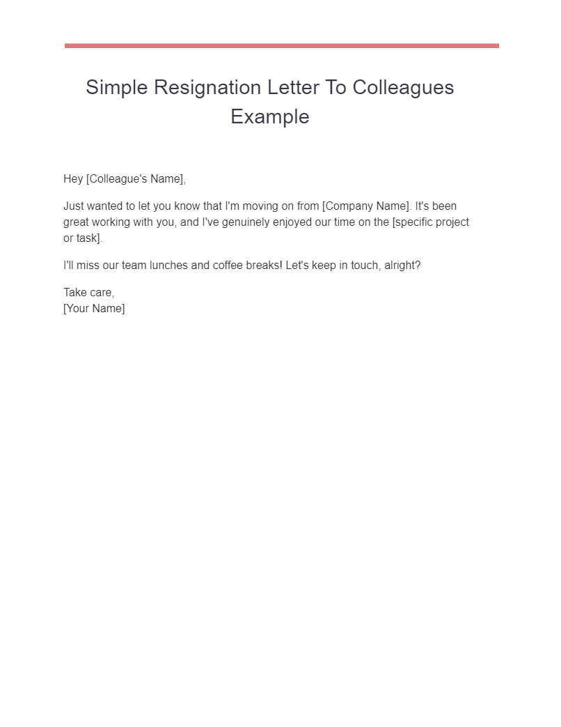 Resignation Letter To Colleagues - 13+ Examples, How to Write, PDF, Tips