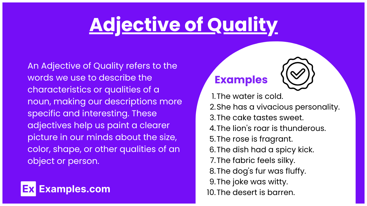 99 Adjective Of Quality Examples 99 Adjective Of Quality Examples
