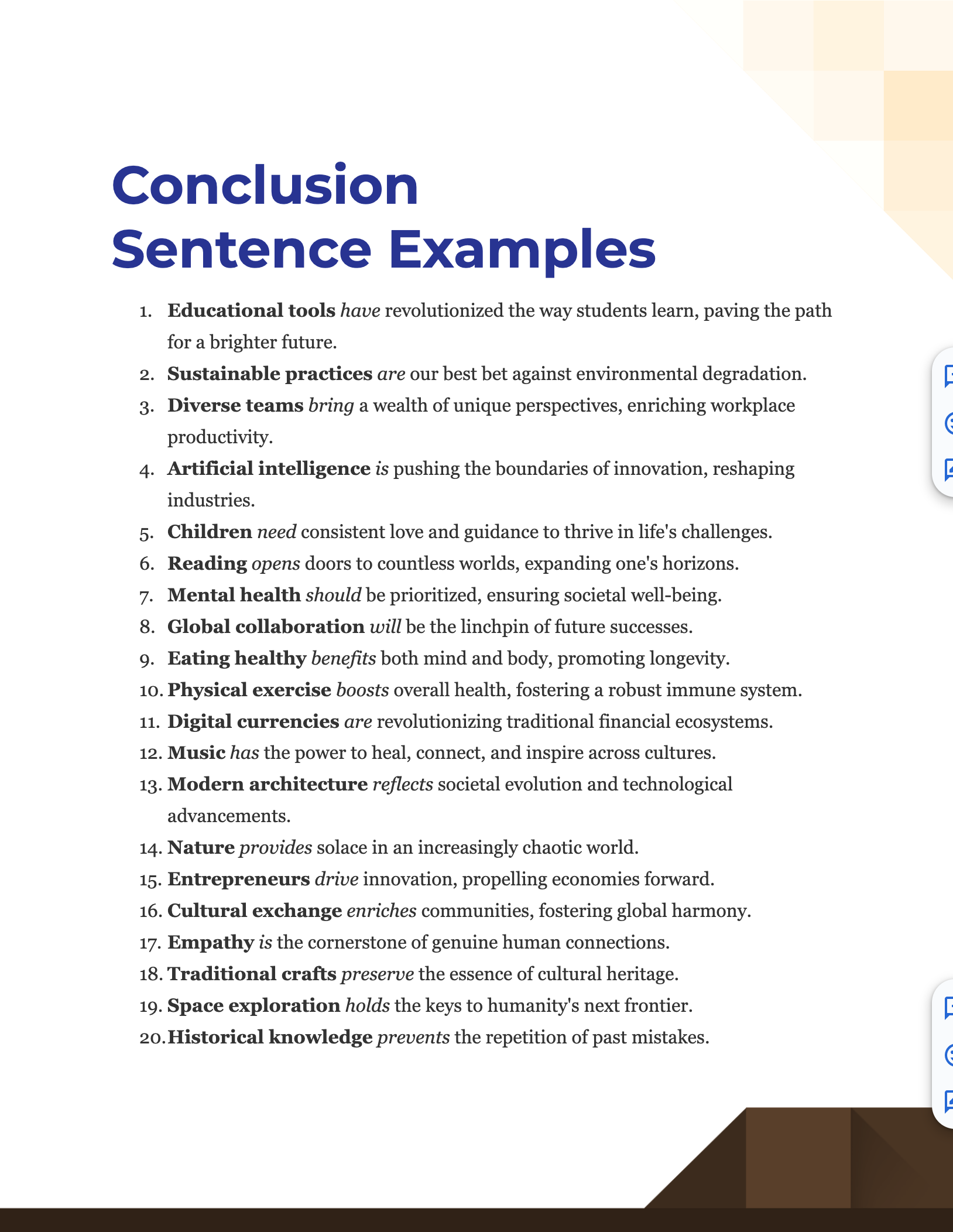 Conclusion Examples