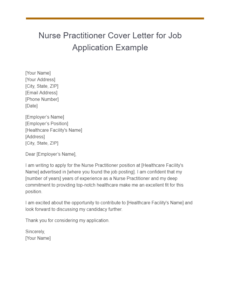 Nurse Practitioner Cover Letter - 18+ Examples, PDF, Tips