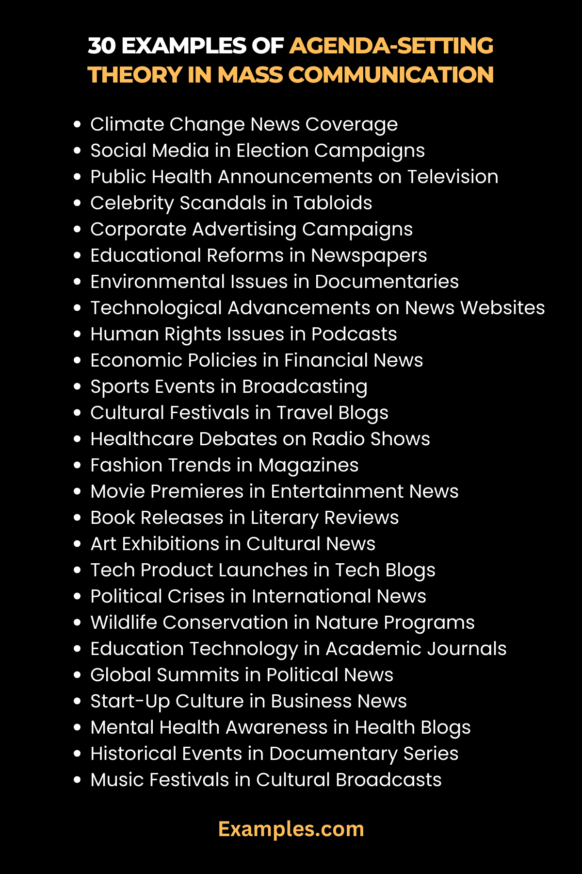 Agenda-Setting Theory in Mass Communication - 29+ Examples, How to use