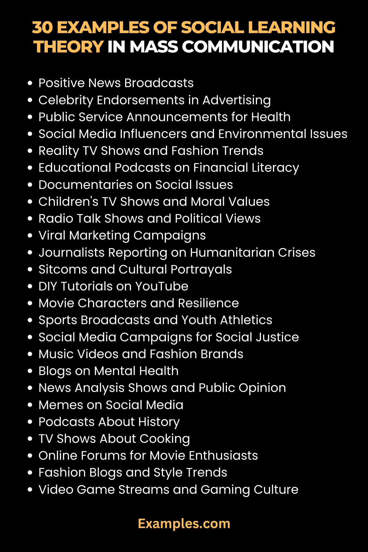 Social Learning Theory in Mass Communication, Examples, PDF