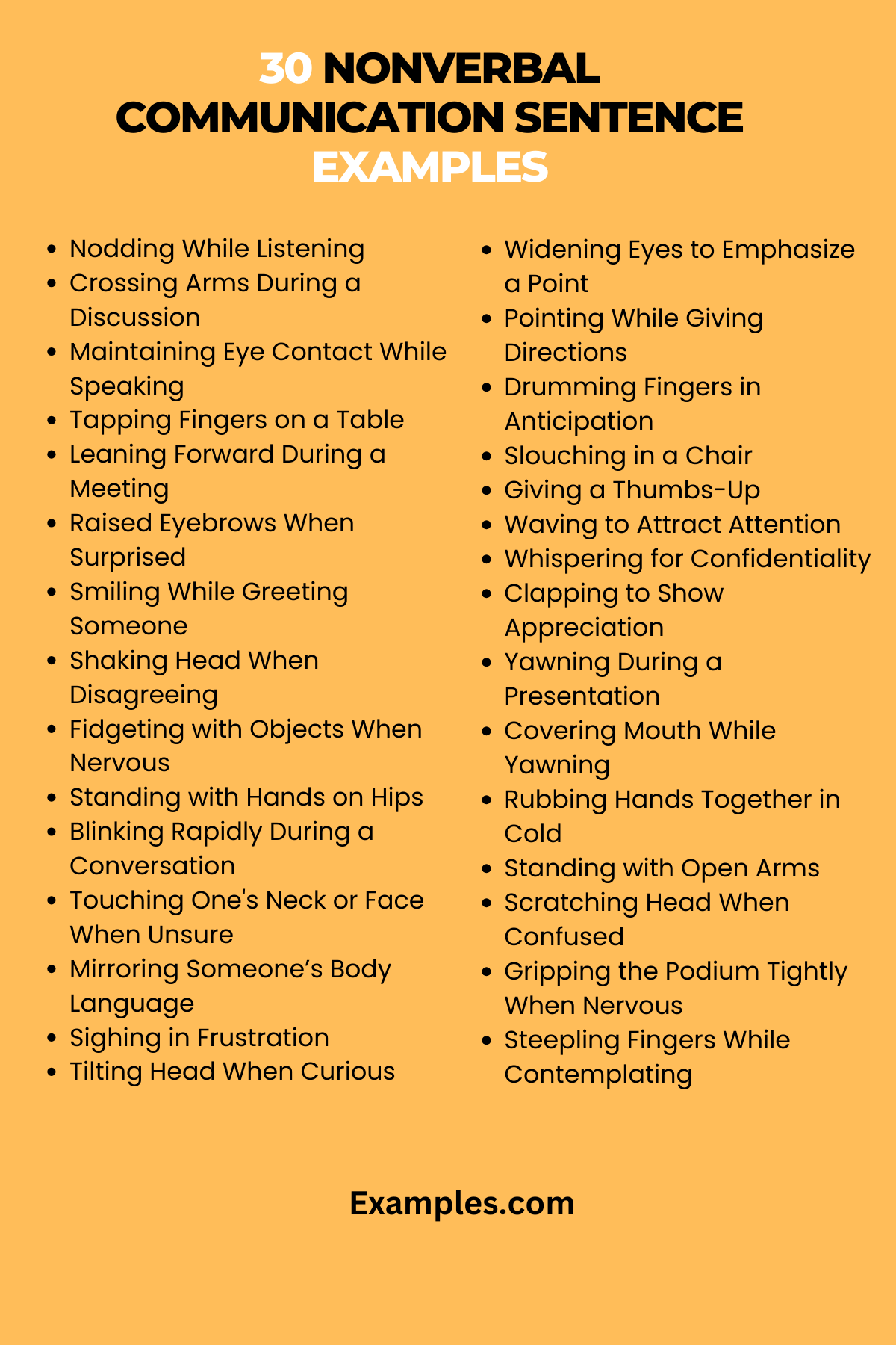 Nonverbal Communication Sentence - 29+ Examples