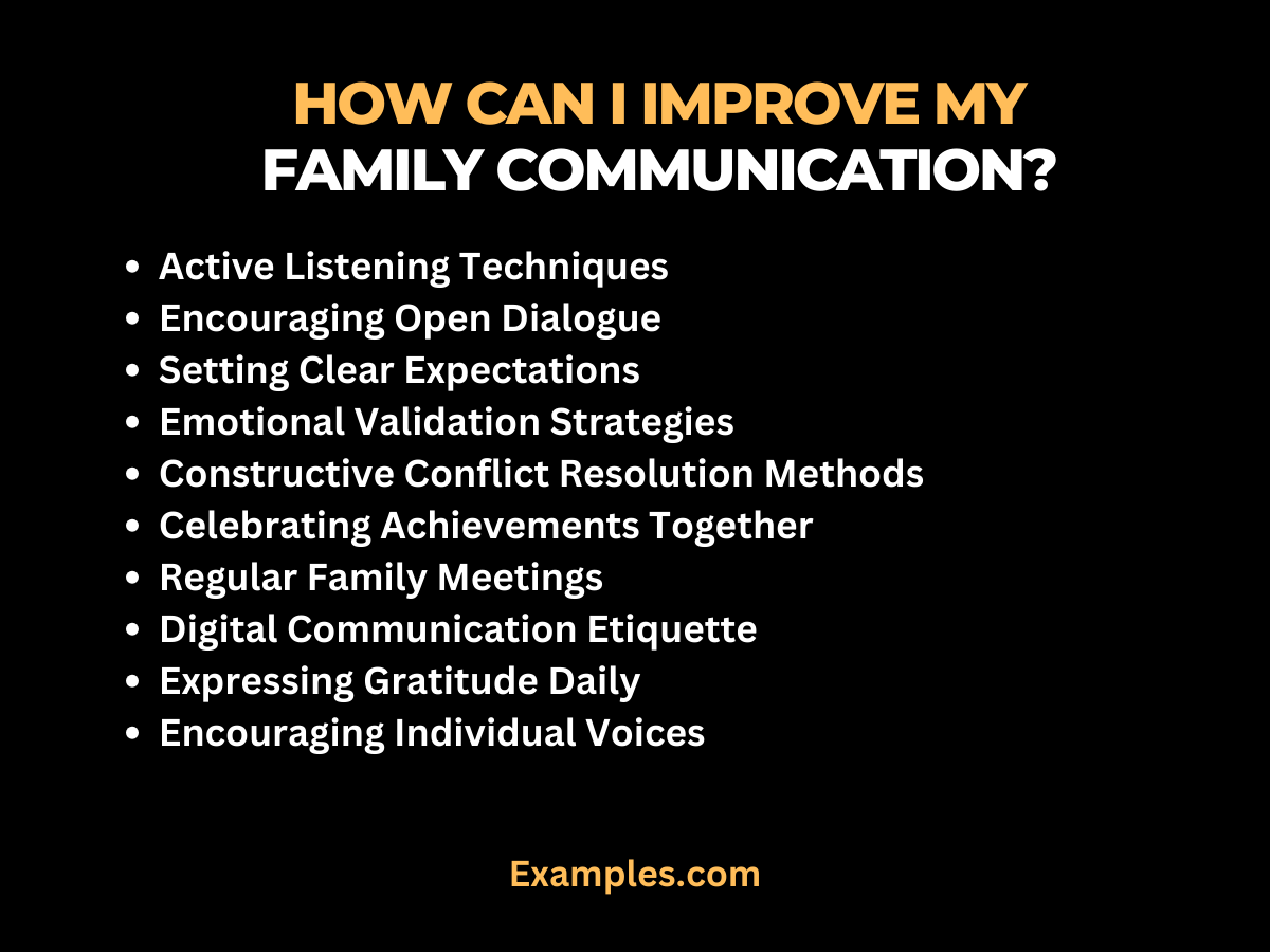 Communication Skills for Family, Examples, Pdf