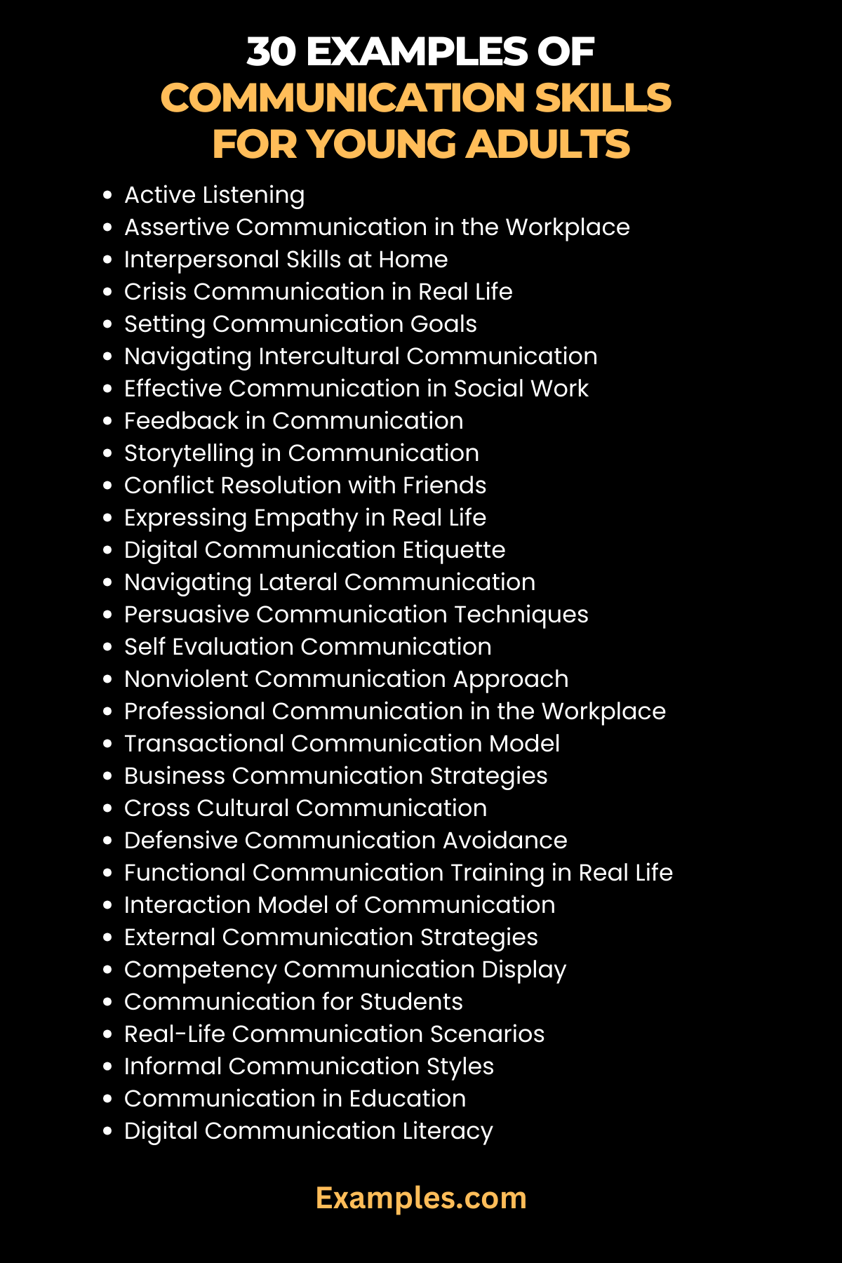 Communication Skills for Young Adults - 29+ Examples