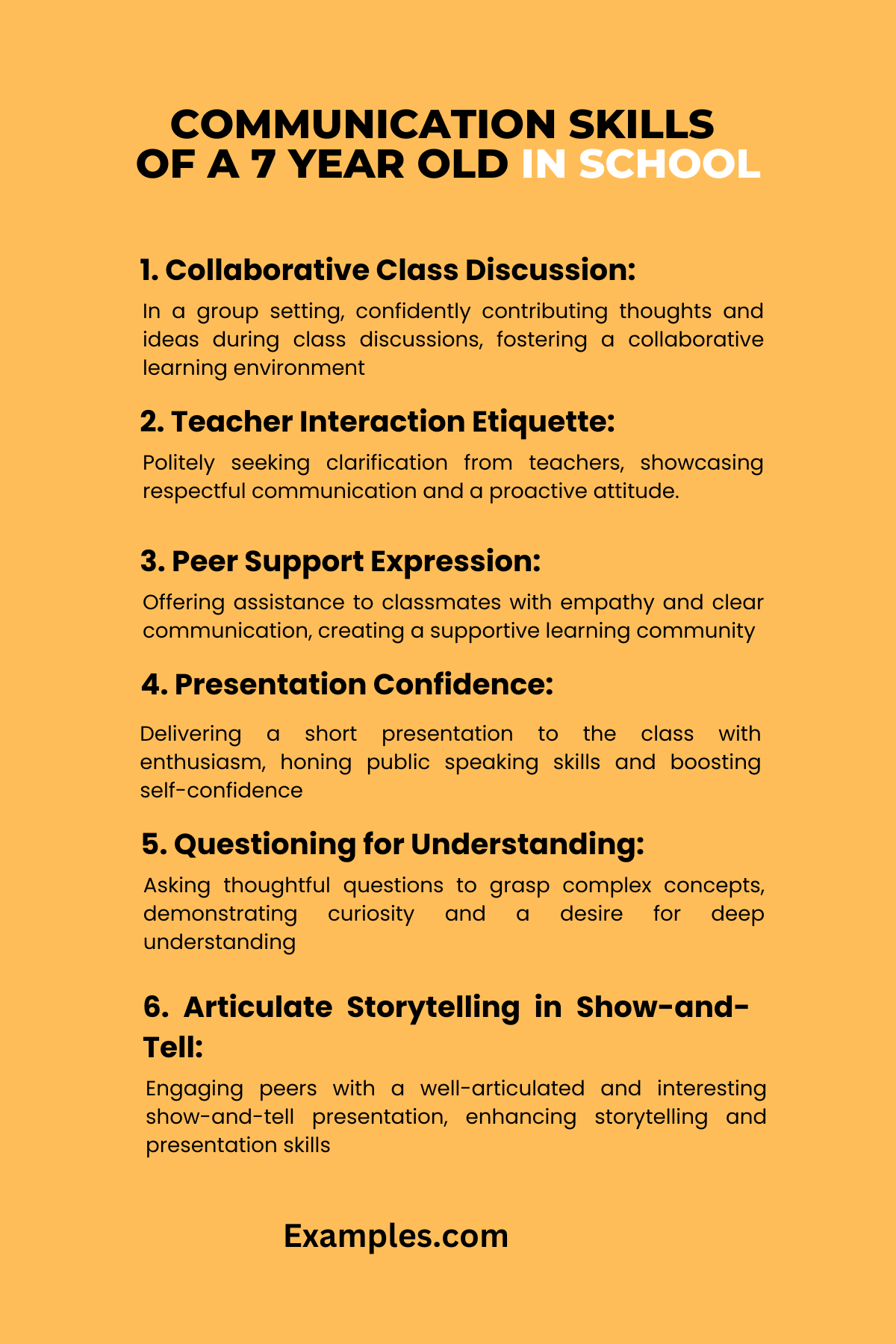 Communication Skills of a 7 Year Old, PDF