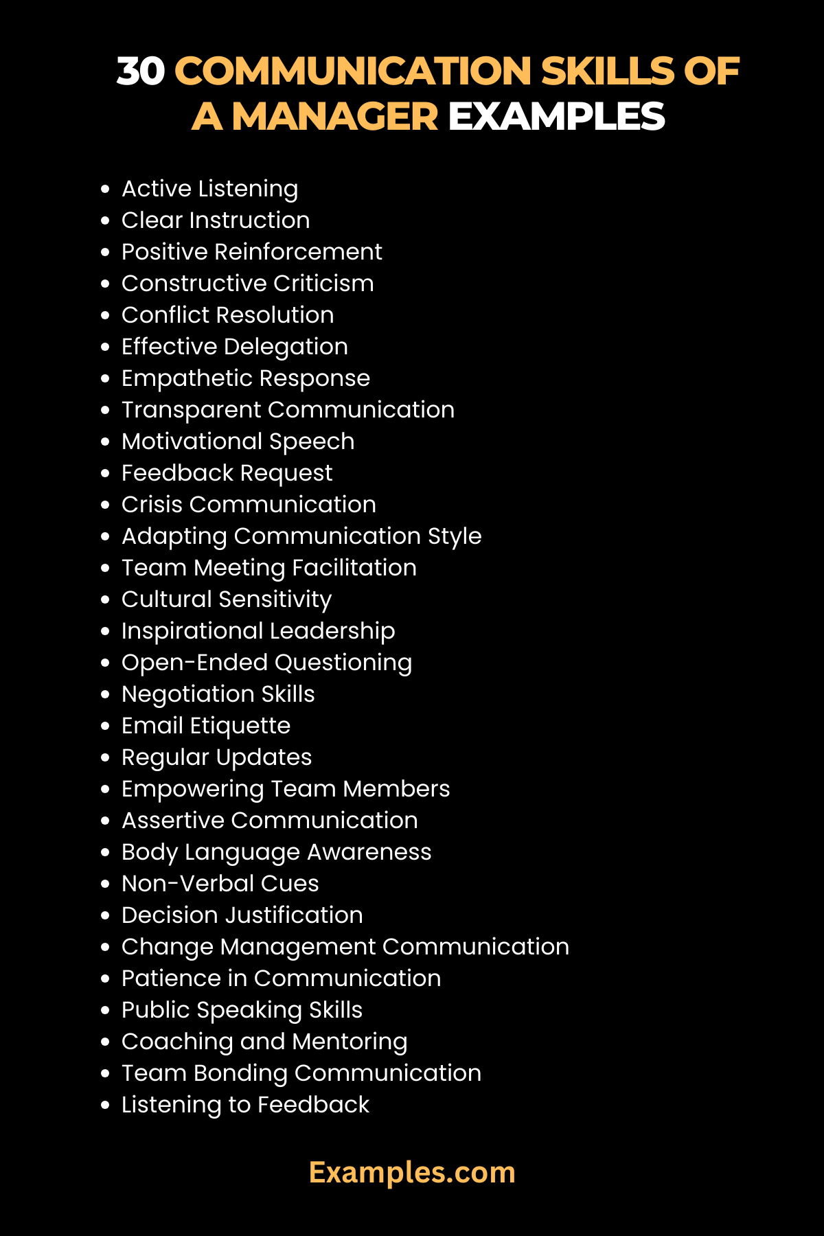 Communication Skills of a Manager - 29+ Examples