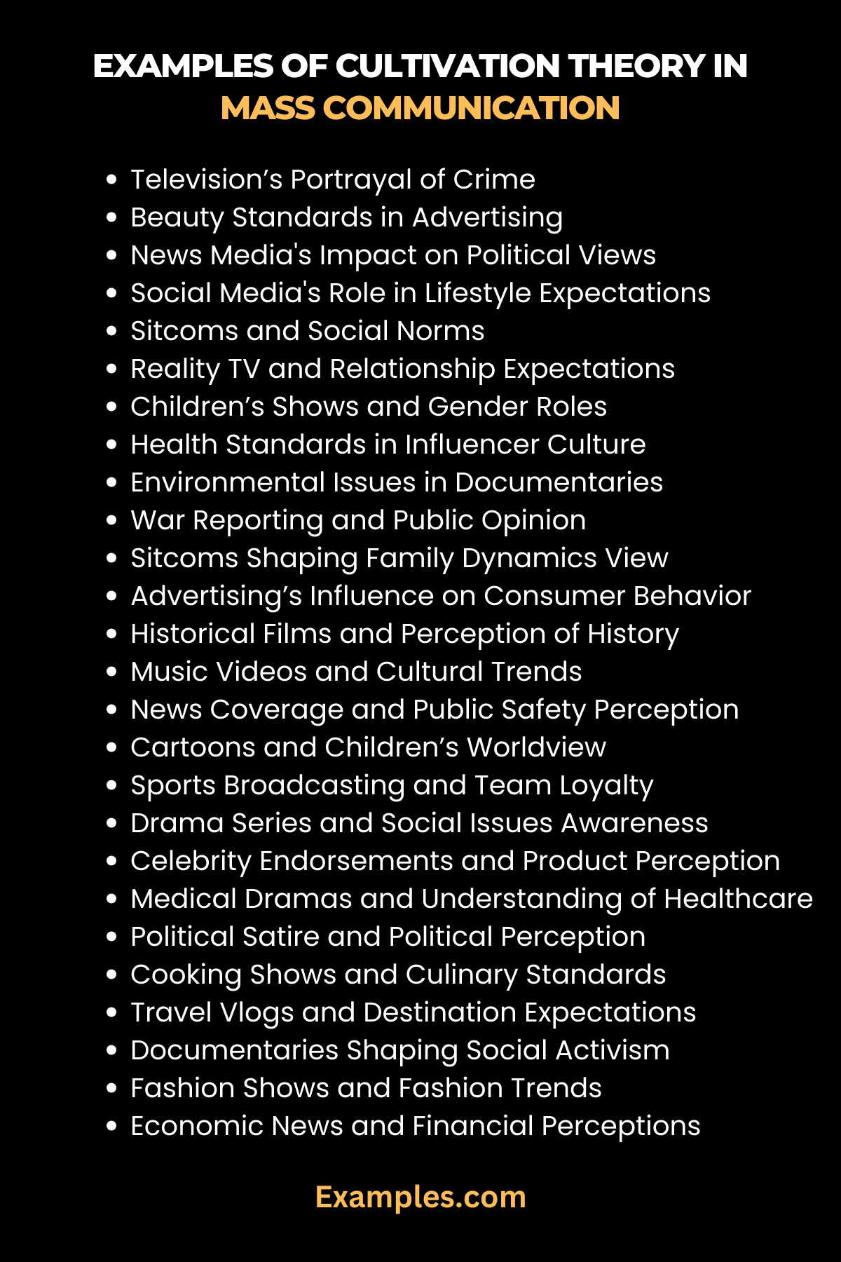 Cultivation Theory in Mass Communication, - 29+ Examples, How to Use