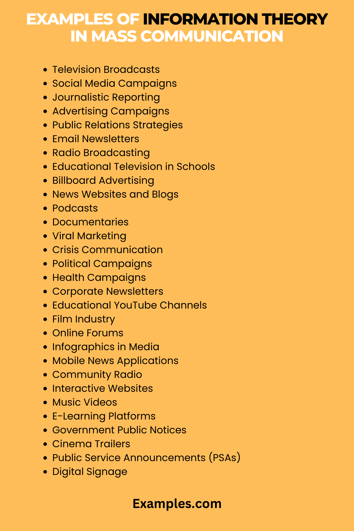 Information Theory in Mass Communication - 29+ Examples, How to Use