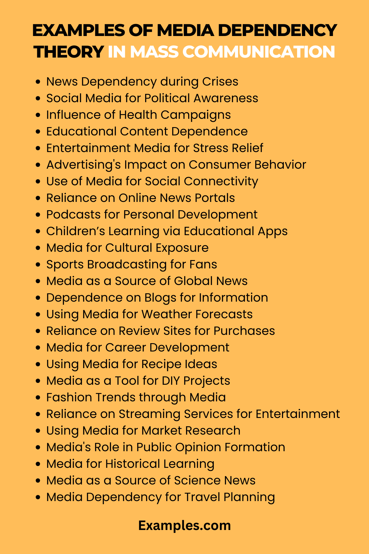 Media Dependency Theory in Mass Communication - 29+ Examples, How to Use