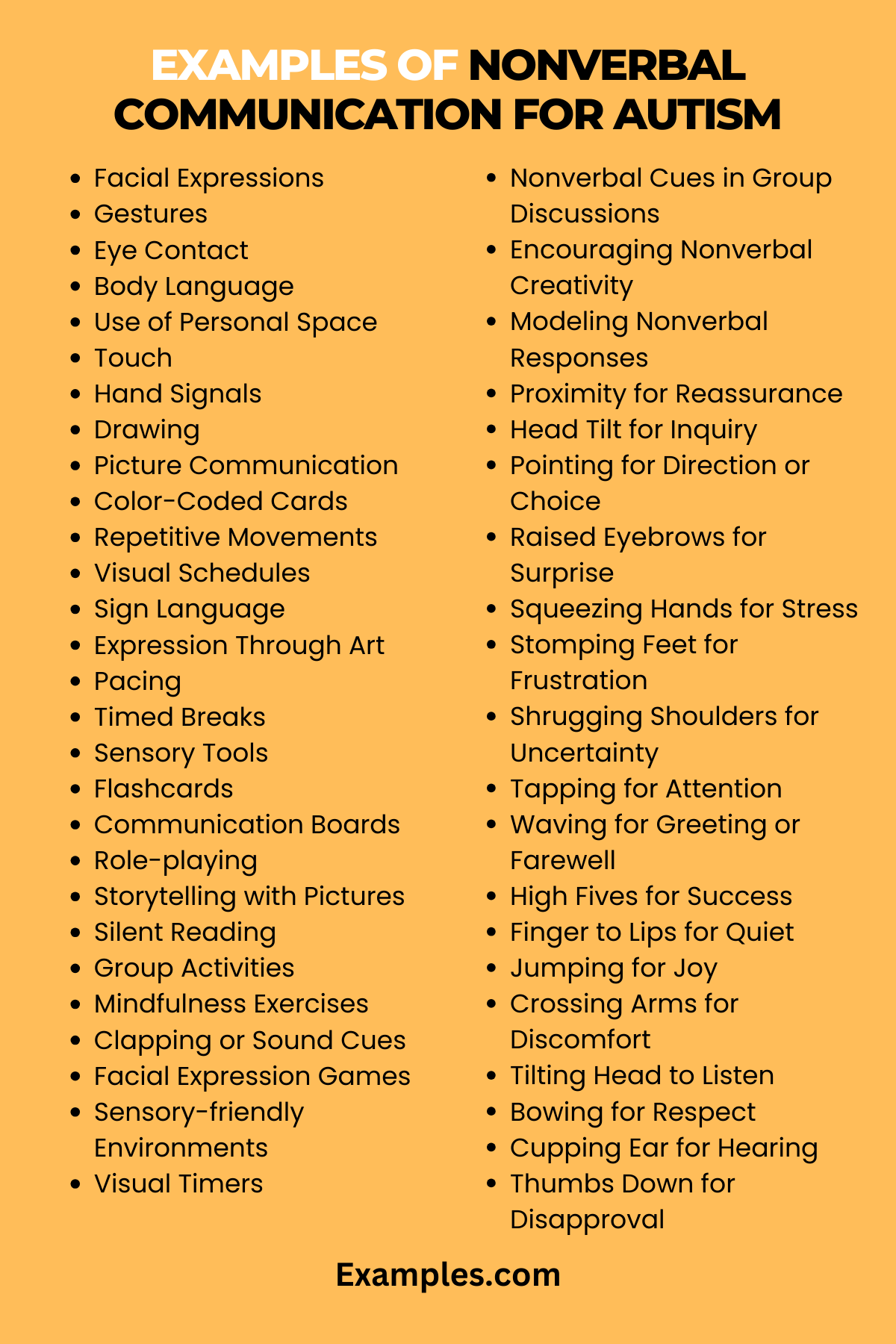 Nonverbal Communication for Autism - 49+ Examples - 49+ Examples