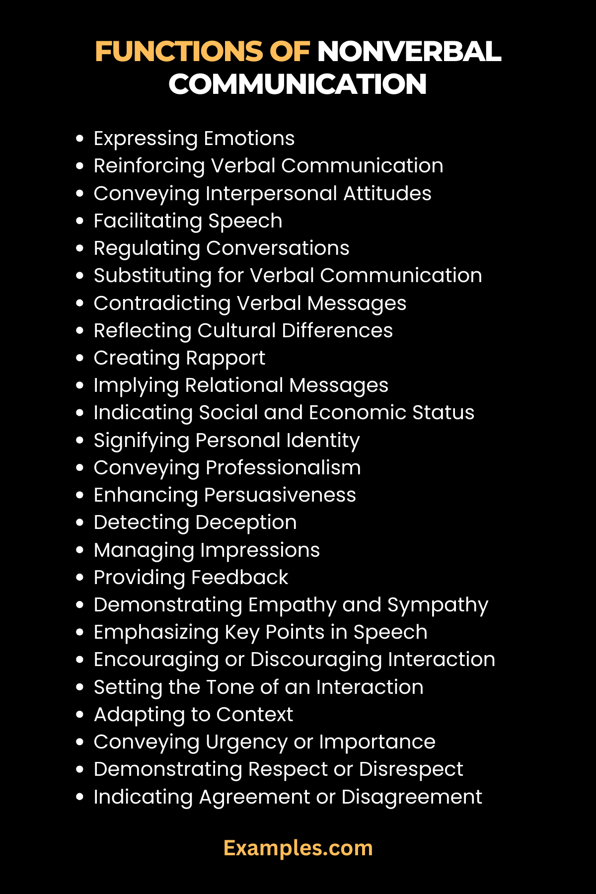 Functions of Nonverbal Communication - 5+ Examples