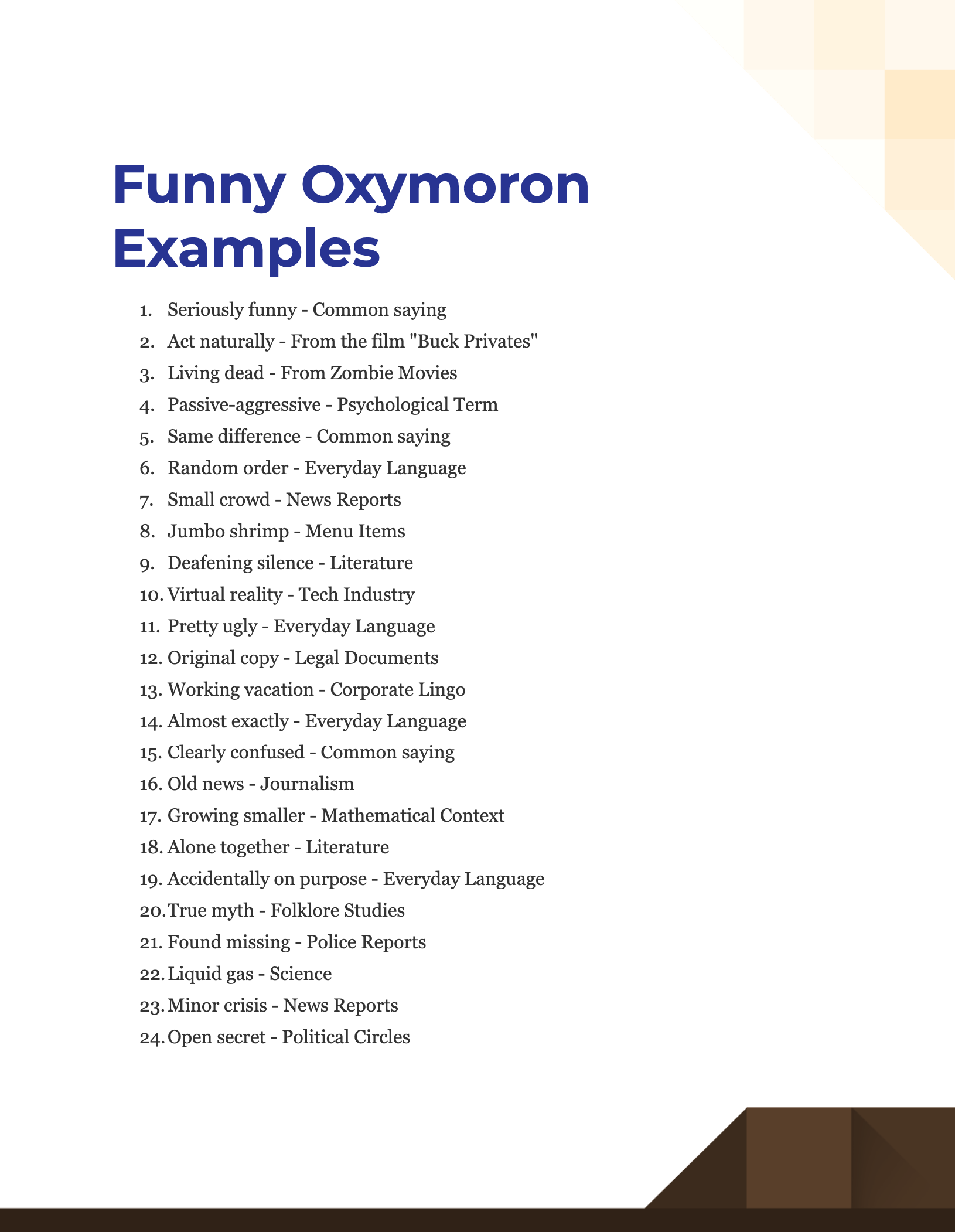 100+ Funny Oxymoron Examples, How to Write, Tips | Examples