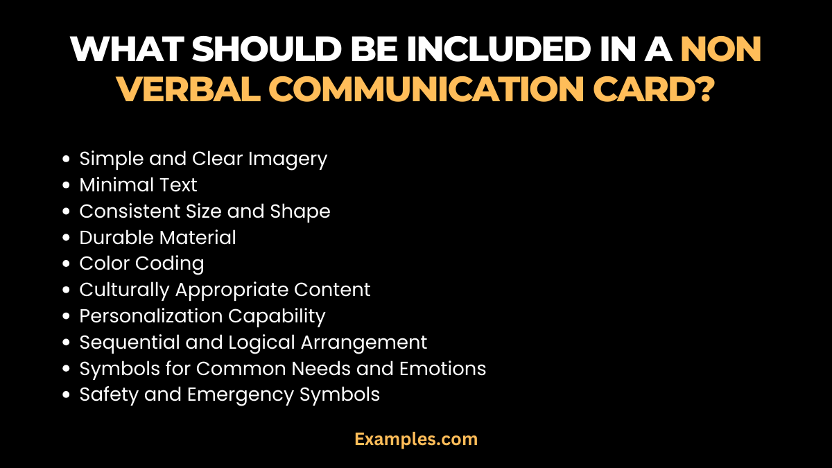 Nonverbal Communication Cards - 29+ Examples