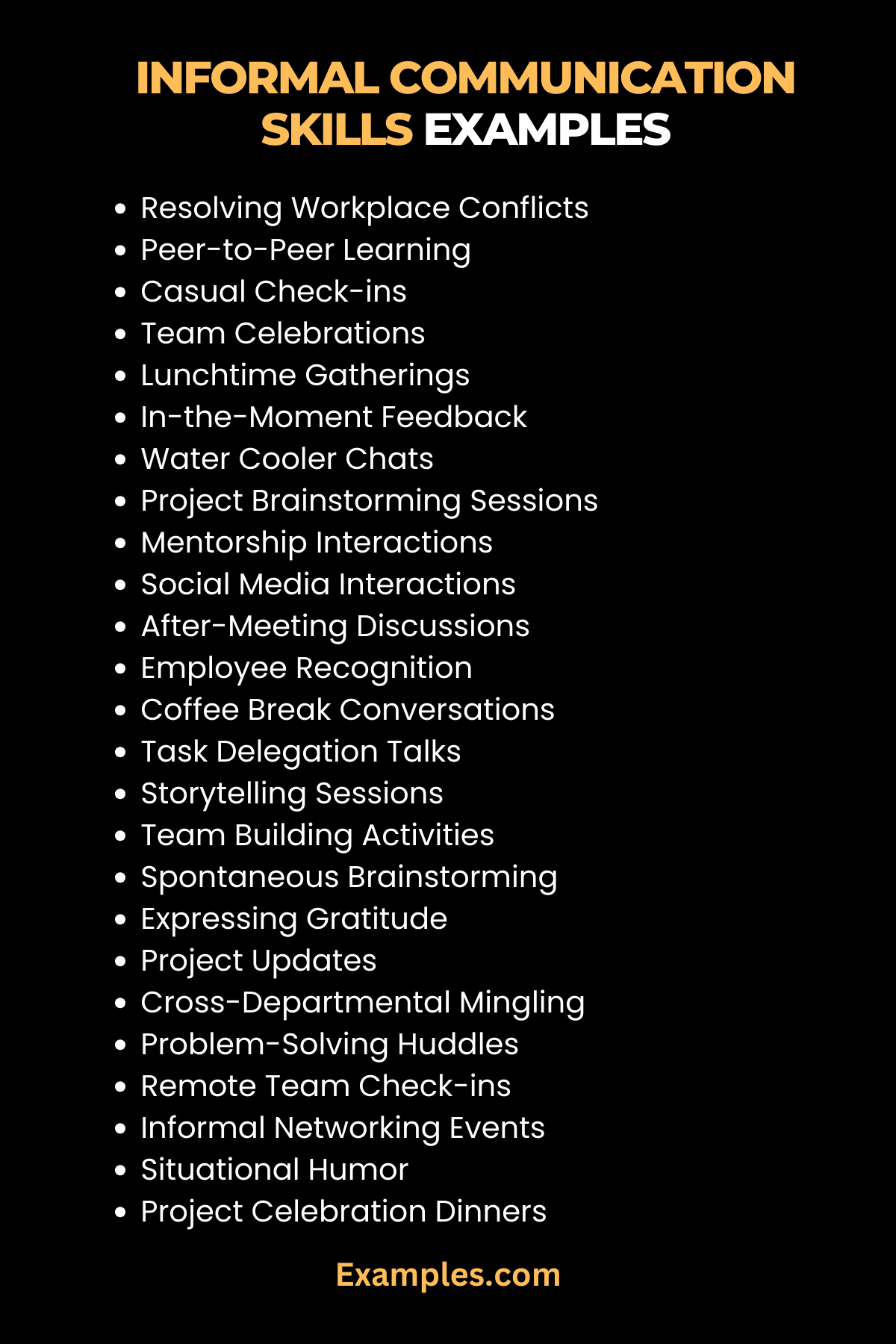 Informal Communication Skills - 29+ Examples