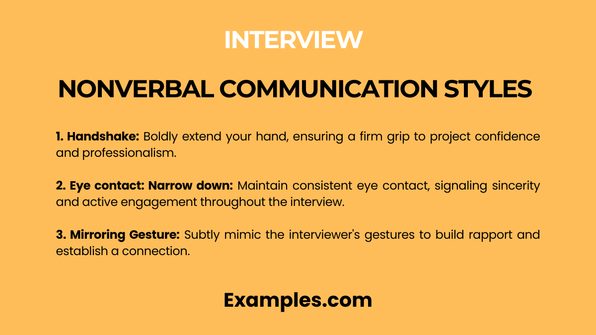 Nonverbal Communication Styles Examples Pdf