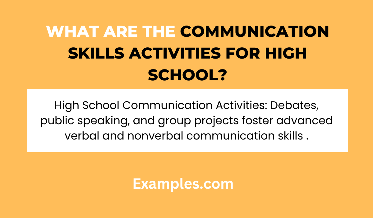 Communication Skills For High School - 29+ Examples, How to Improve, Tips