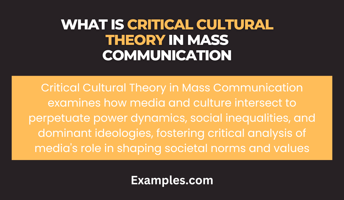 Critical Cultural Theory in Mass Communication - 29+ Examples, How to Use