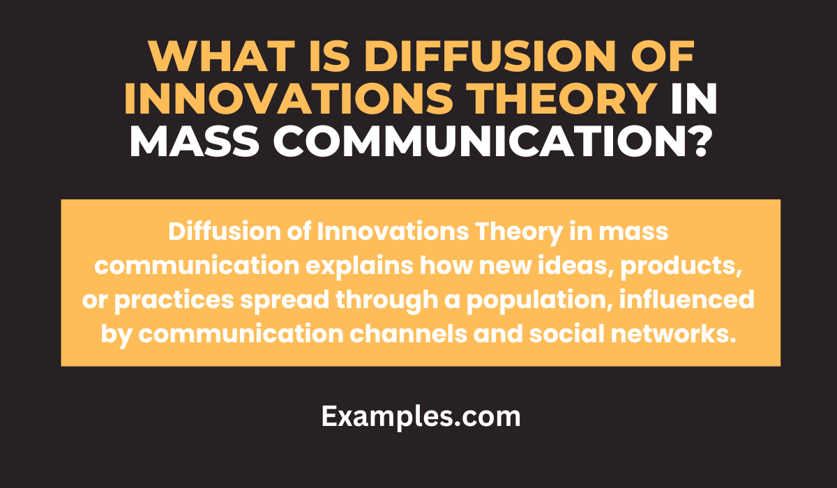 Diffusion of Innovations Theory in Mass Communication - 29+ Examples ...