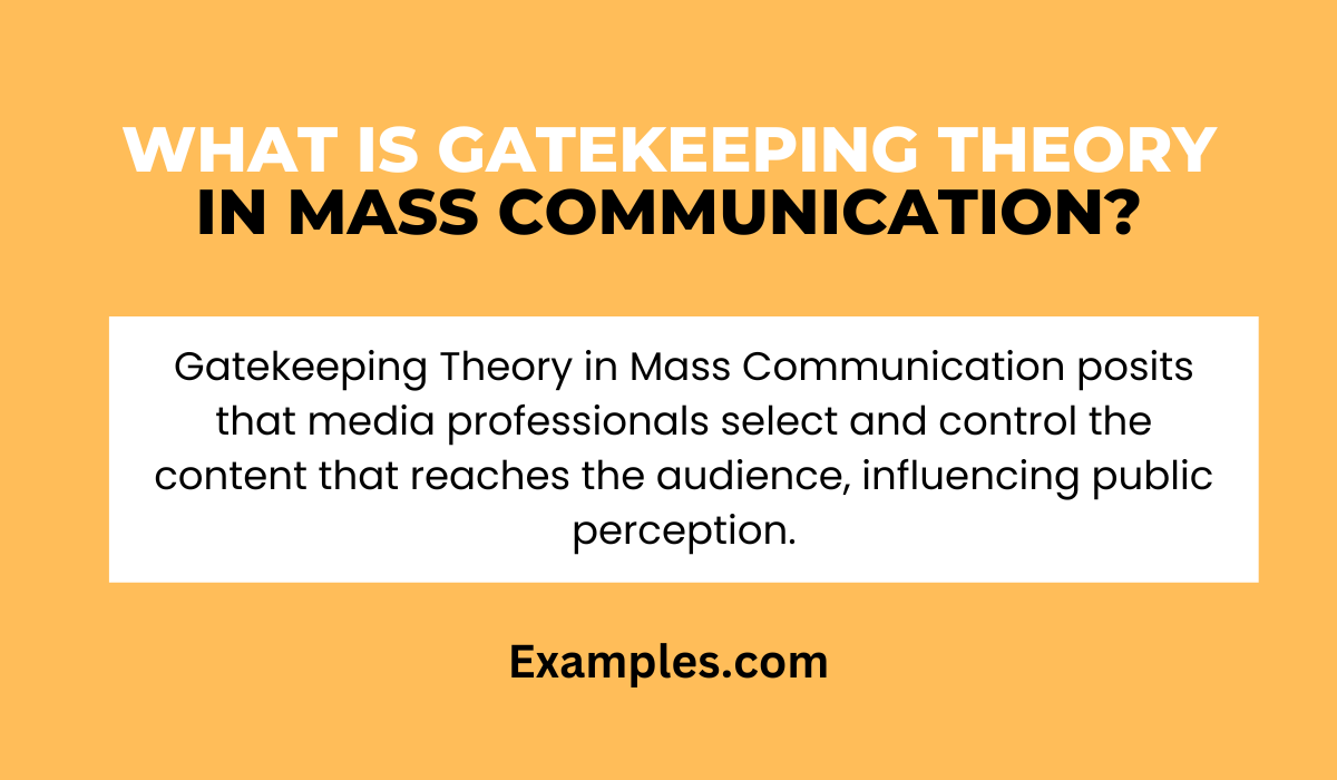 Gatekeeping Theory in Mass Communication - 29+ Examples, How to Use
