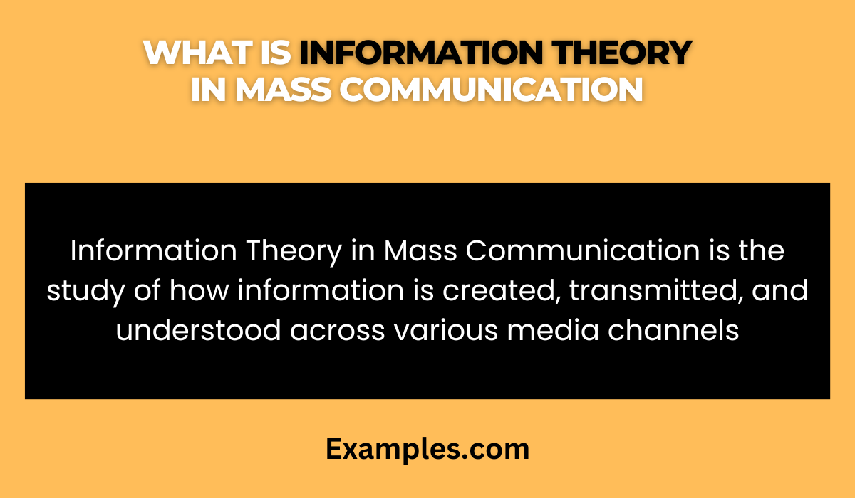 Information Theory in Mass Communication - 29+ Examples, How to Use