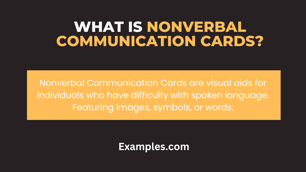 Nonverbal Communication Cards - 29+ Examples