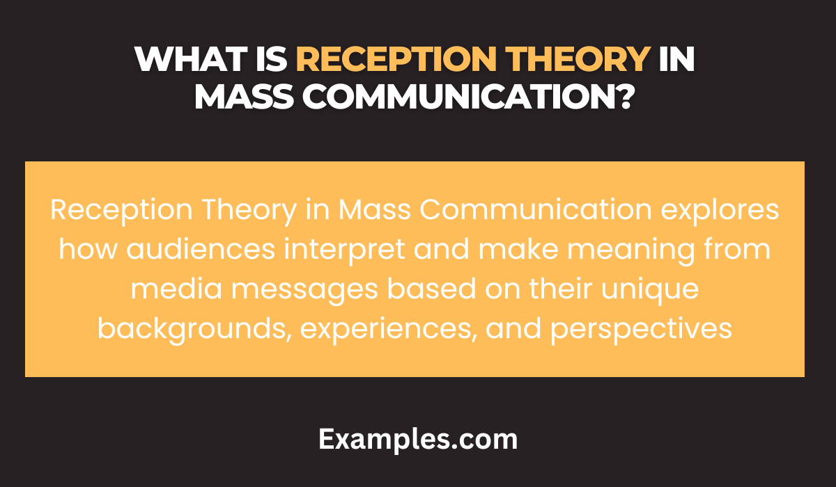 Reception Theory in Mass Communication - 29+ Examples, How to use