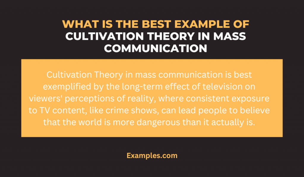 Cultivation Theory in Mass Communication, - 29+ Examples, How to Use