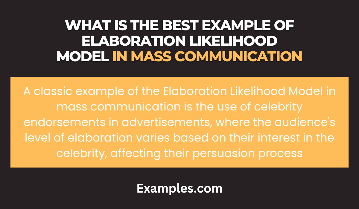 Elaboration Likelihood Model in Mass Communication Examples, PDF