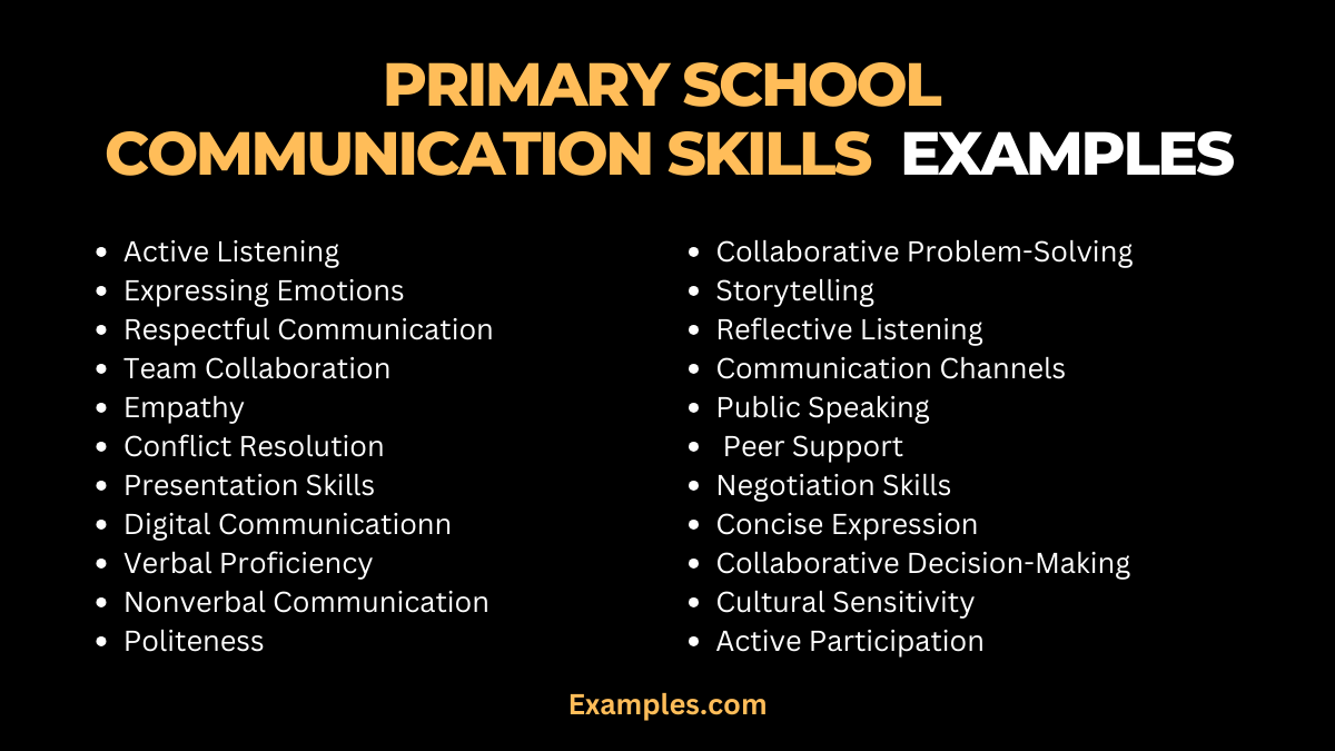 Communication Skills for Primary School - 29+ Examples, Tips