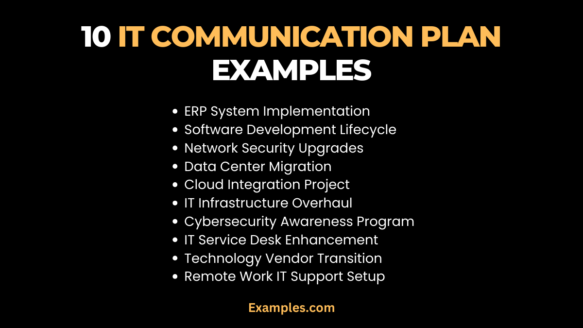 IT Communication Plan - 9+ Examples, How to Write