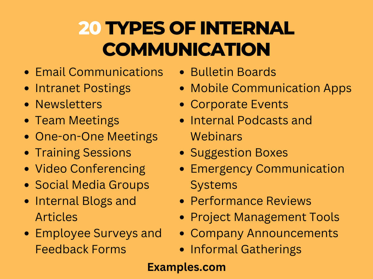 Types of Internal Communication - Examples, Types
