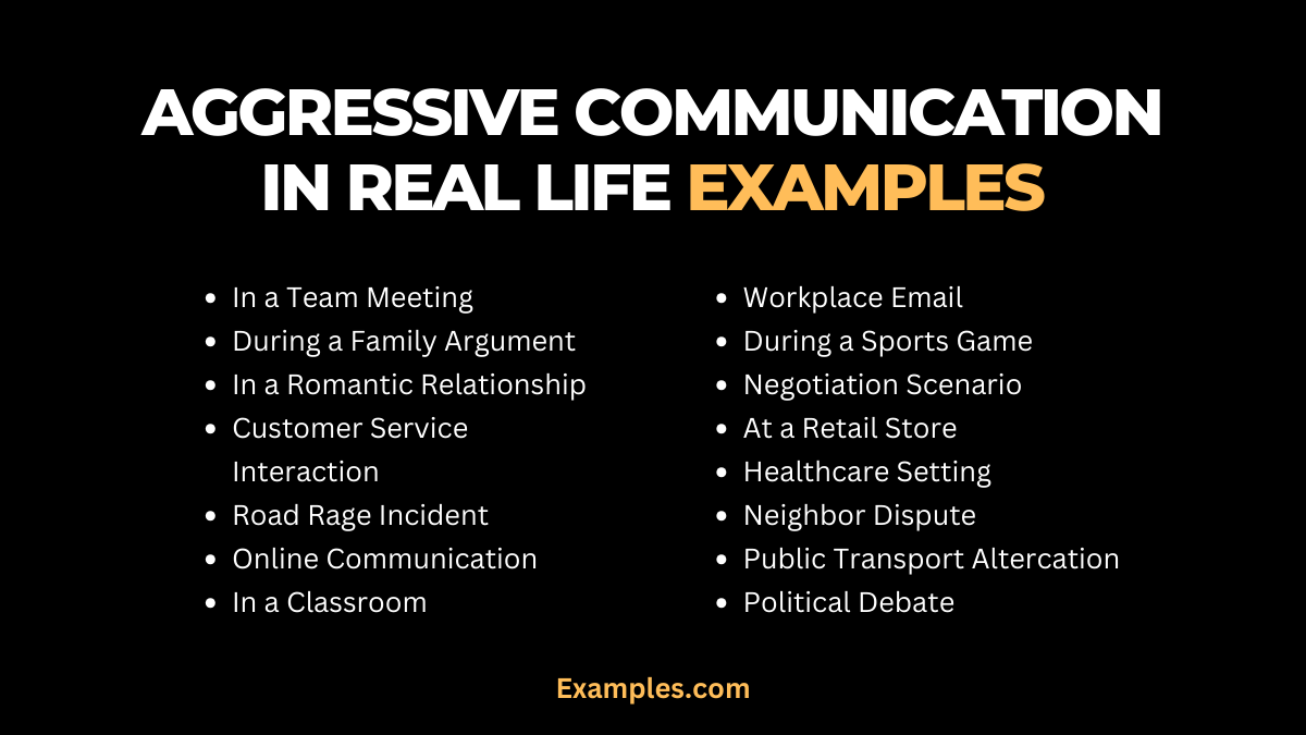 Aggressive Communication in Real Life - 14+ Examples