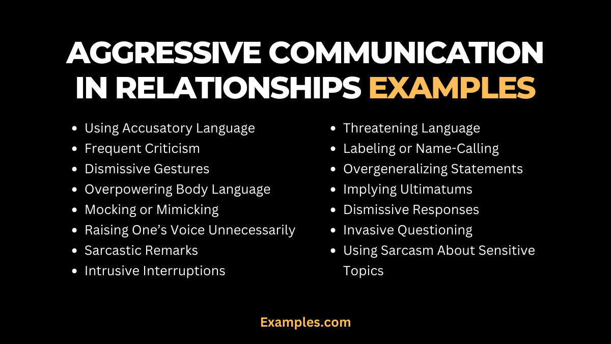 Aggressive Communication in Relationships: Examples, PDF