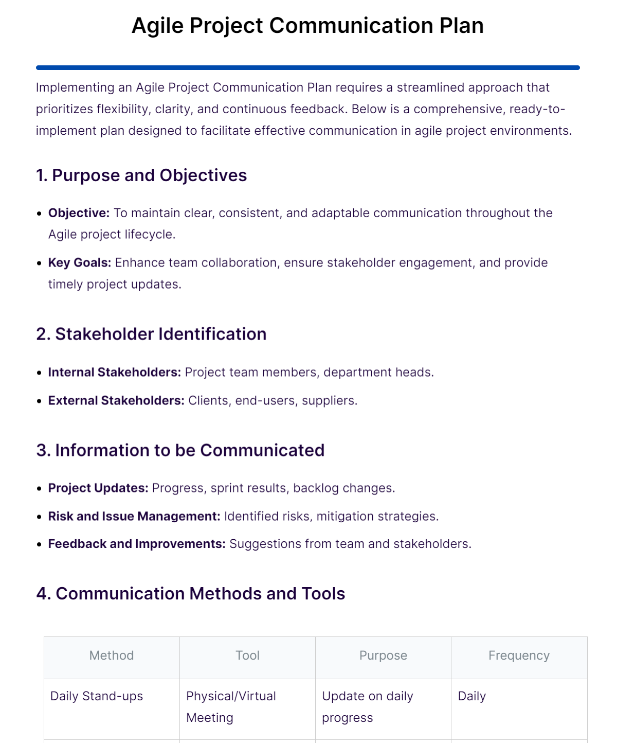 Project Communication Plan - 12+ Examples, How to Create