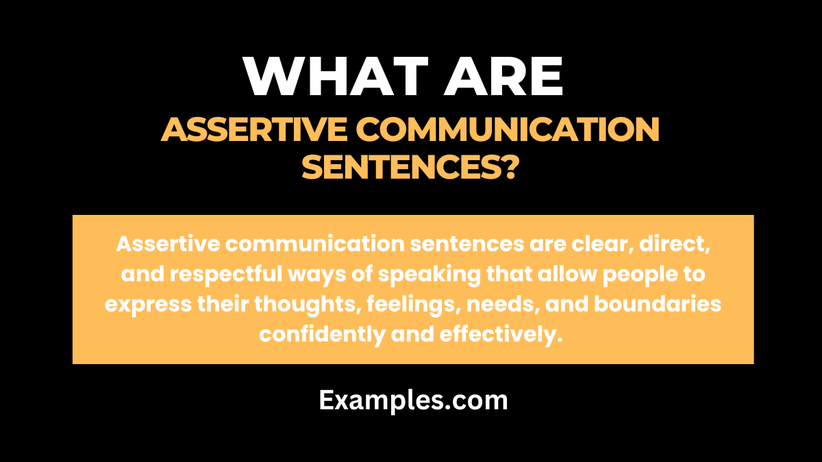 Assertive Communication Sentences - 19+ Examples