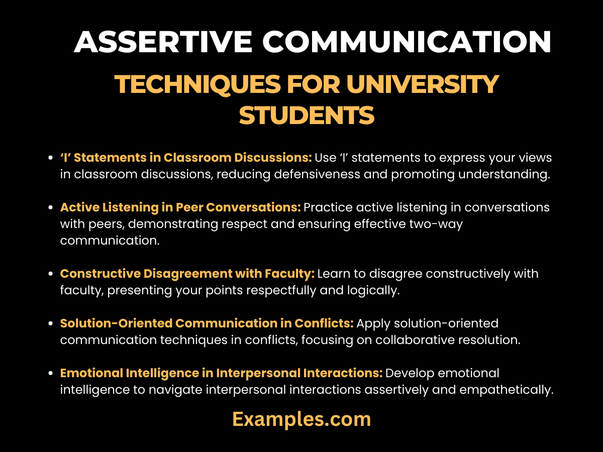 Assertive Communication Skills in Universities - 29+ Examples