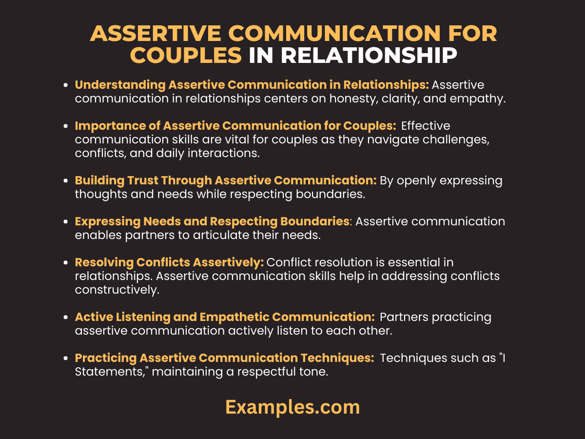 Assertive Communication for Couples - 29+ Examples