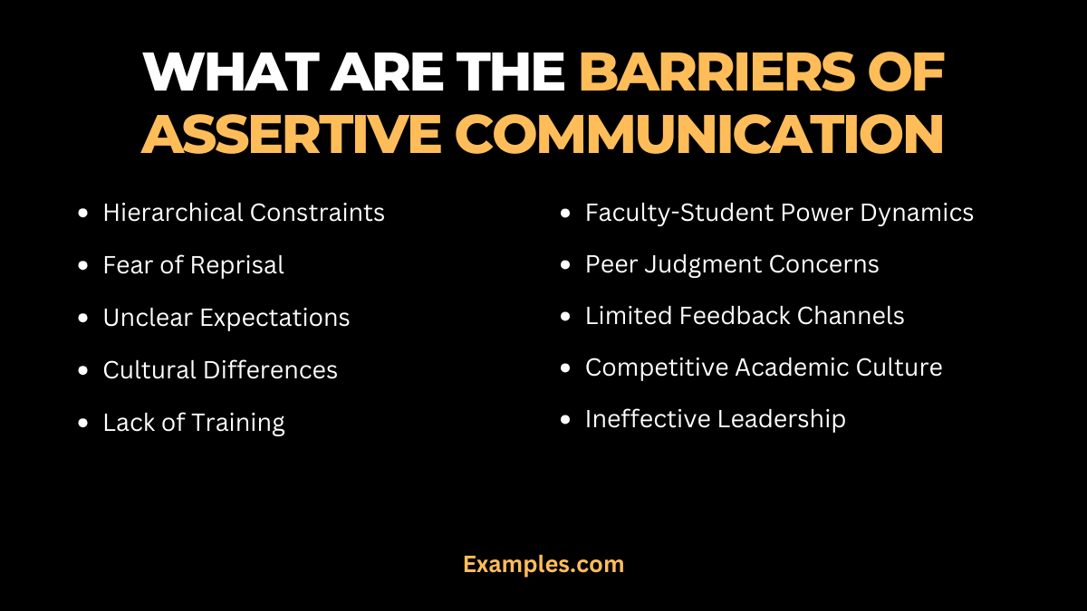 Barriers of Assertive Communication - 29+ Examples