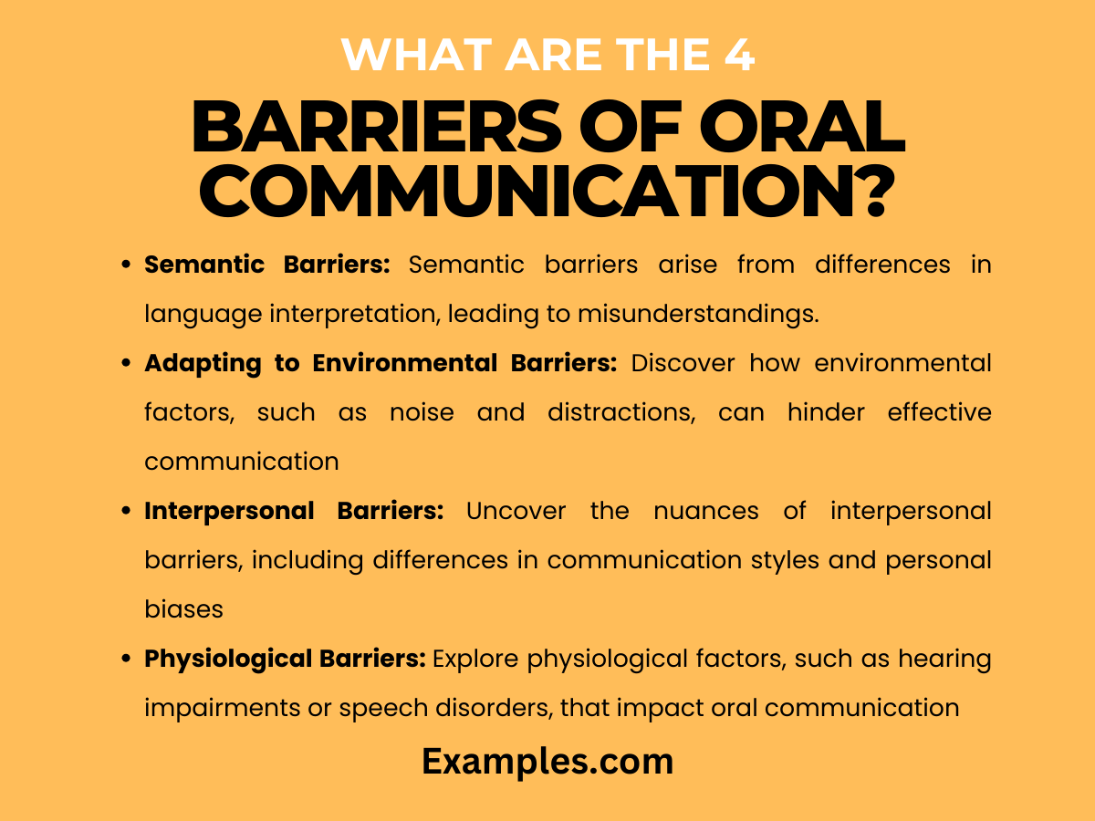 Barriers of Oral Communication 29+ Examples