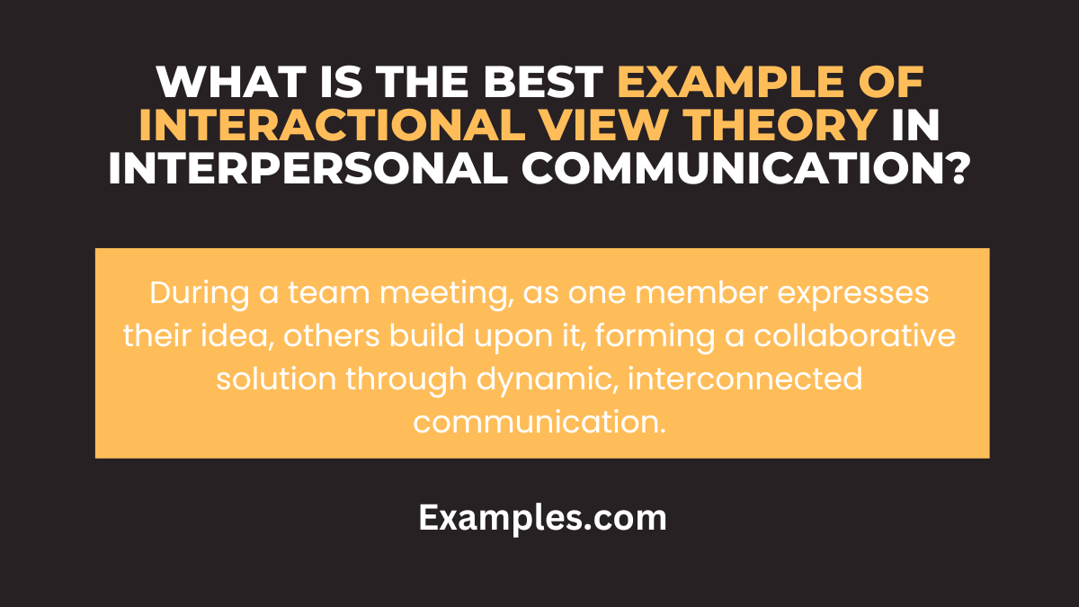 Interactional View Theory in Interpersonal Communication - 19+ Examples