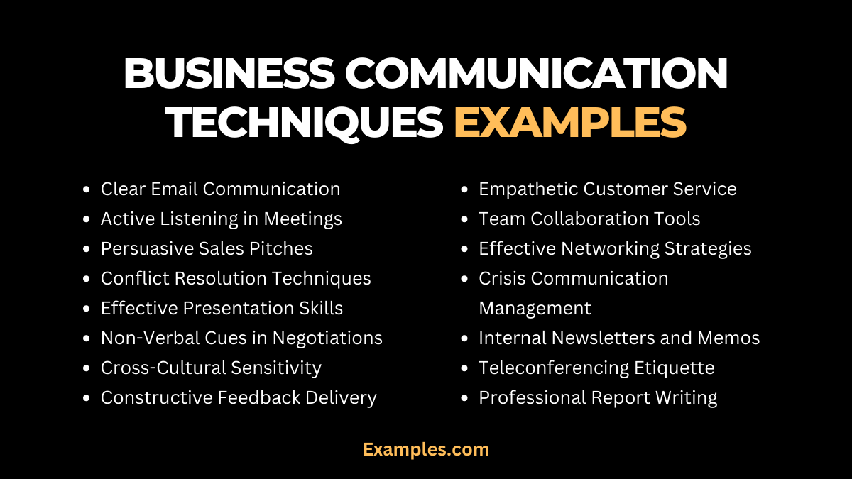 Business Communication Techniques - 14+ Examples, Types